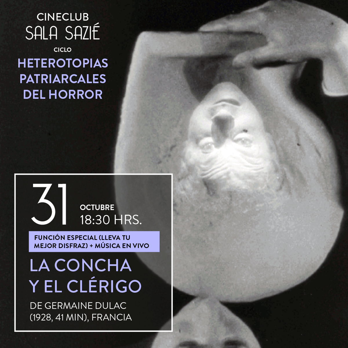 Música en vivo, cine y disfraces: la jornada especial que Cineclub Sala Sazié prepara para el 31 ...