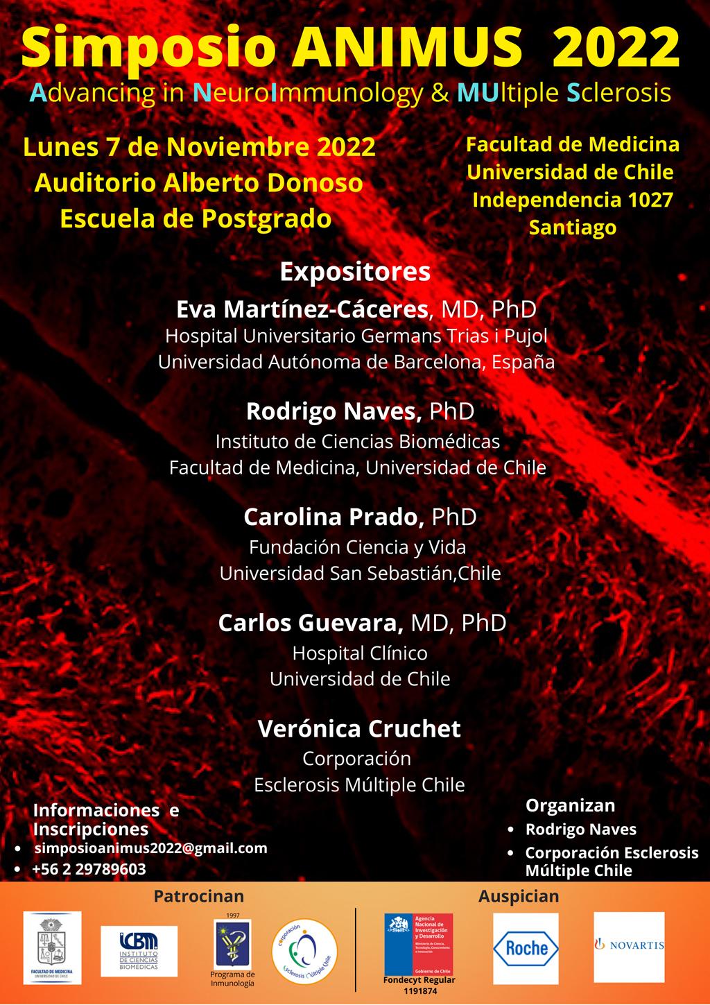 Simposio ANIMUS 2022: Advancing in NeuroImmunology and MUltiple Sclerosis - Universidad de Chile