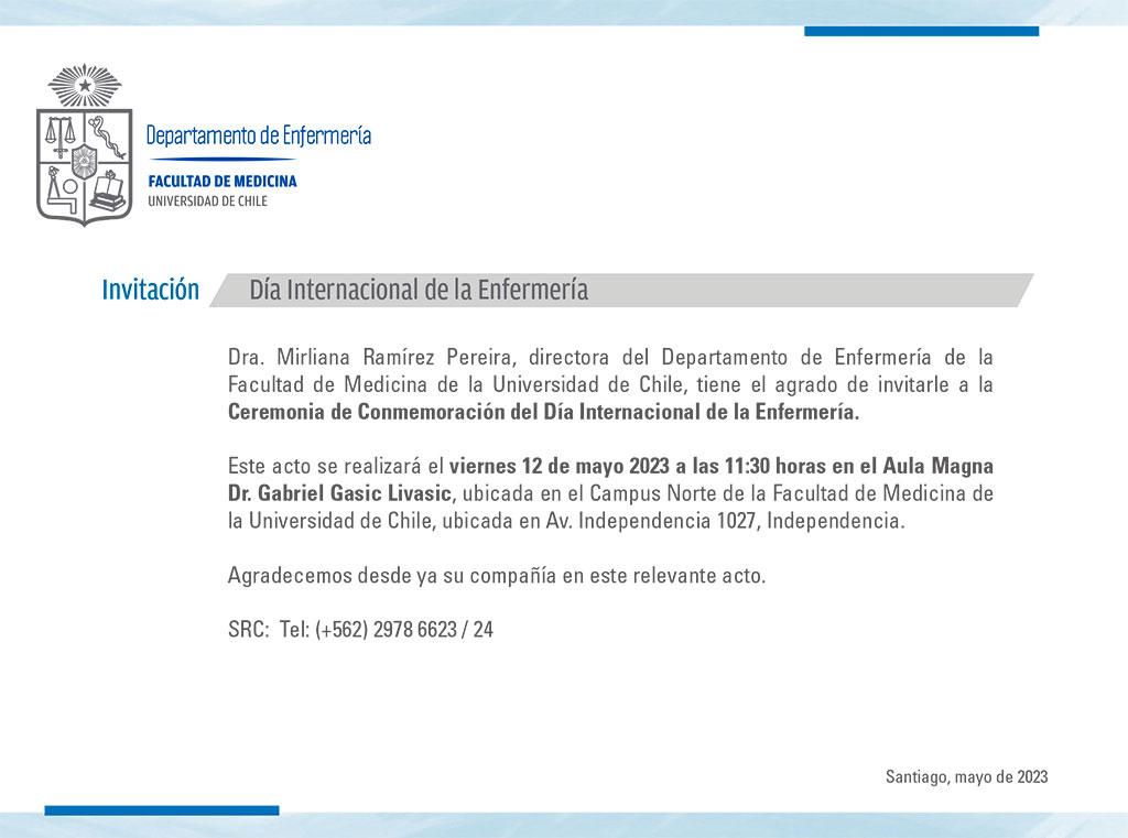 Conmemoración del Día Internacional de la Enfermería - Facultad de Medicina - Universidad de Chile